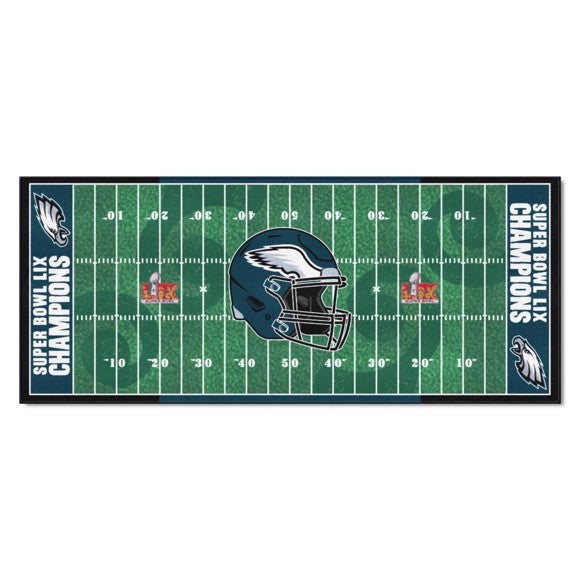Philadelphia Eagles Super Bowl LIX Champions Football Field Runner - 3 ...