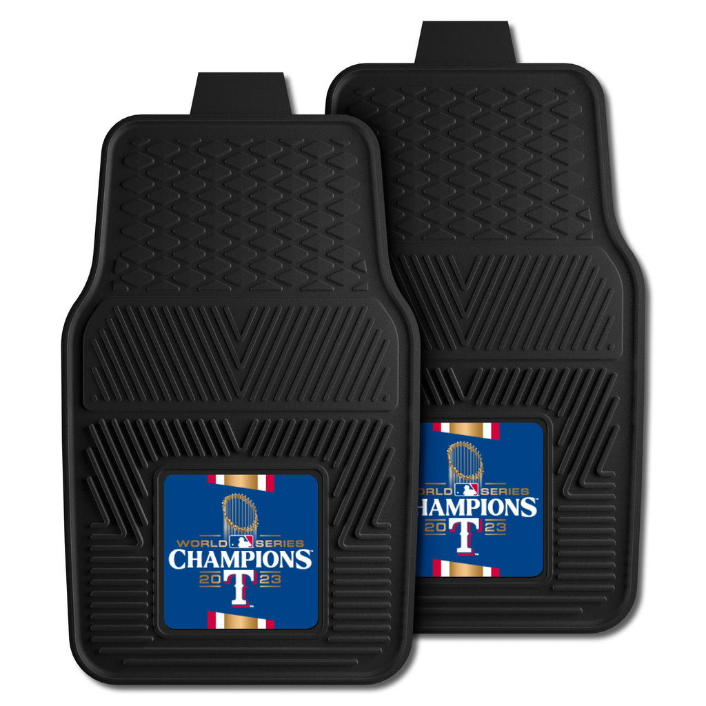 Texas Rangers 2023 World Series Champions 2-pc Vinyl Car Mat Set - 18x ...