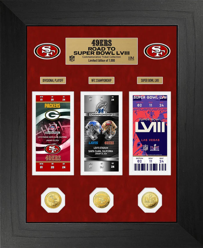 San Francisco 49ers Road to Super Bowl LVIII Deluxe Ticket and Gold Co ...