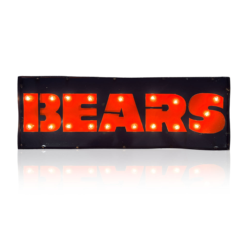 Chicago Bears Lighted Recycled Metal Sign – Sports Fanz