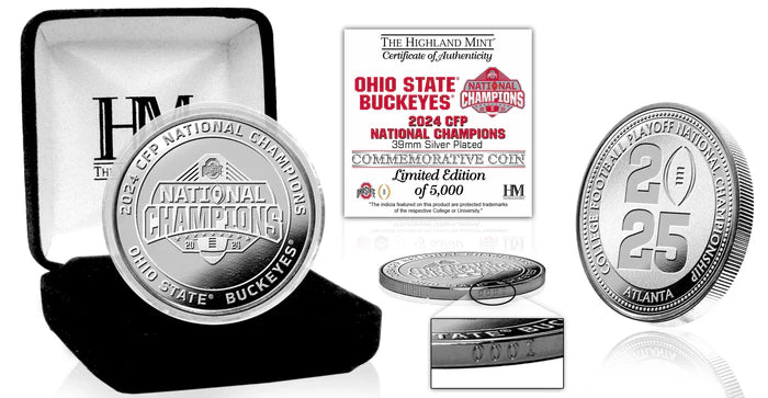 Ohio State Buckeyes 2025 CFP National Champions Silver Coin – Sports Fanz
