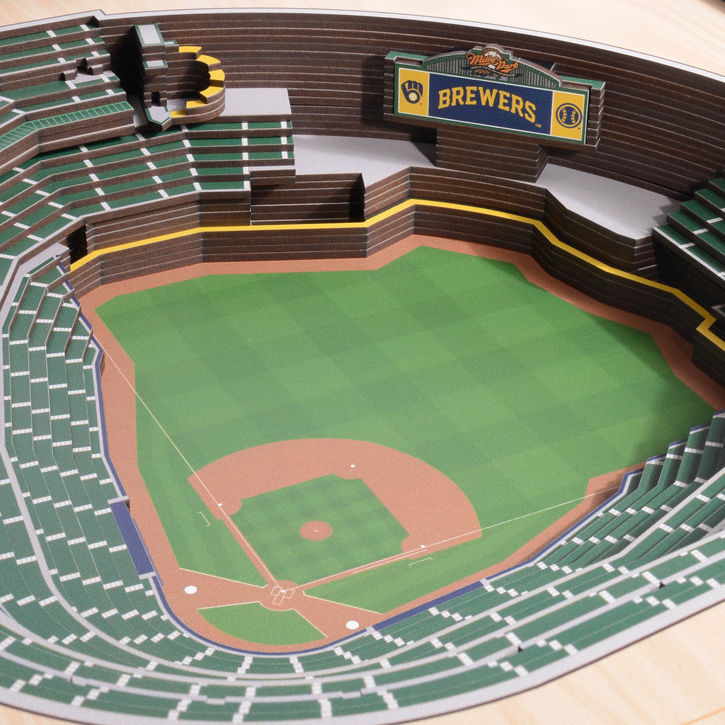 Milwaukee Brewers Stadiumview 3D Wall Art – Sports Fanz