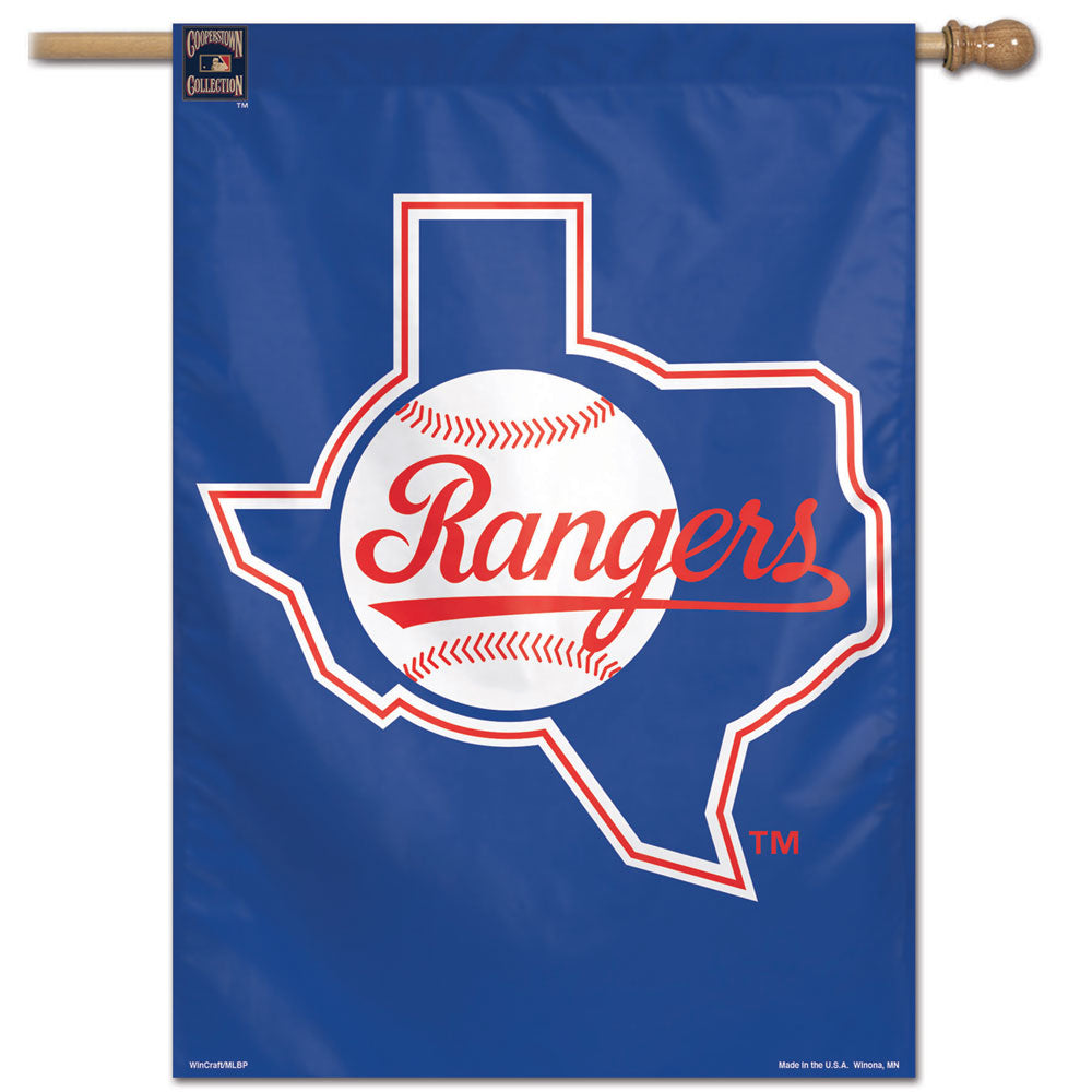 Texas Rangers Retro Logo Vertical Flag - 28"x40" – Sports Fanz