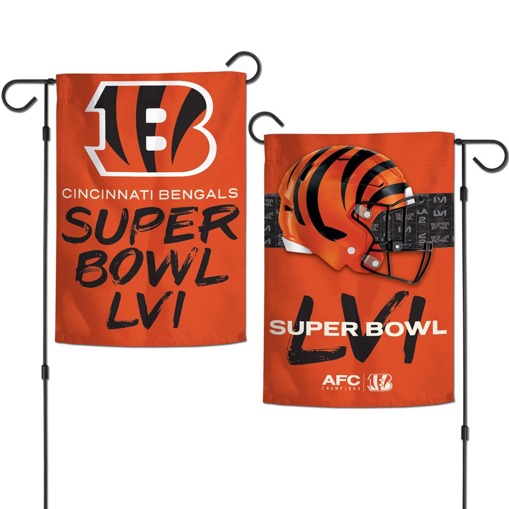 Cincinnati Bengals 2021 AFC Champions 2-Sided Garden Flag - 12'' x 18 ...