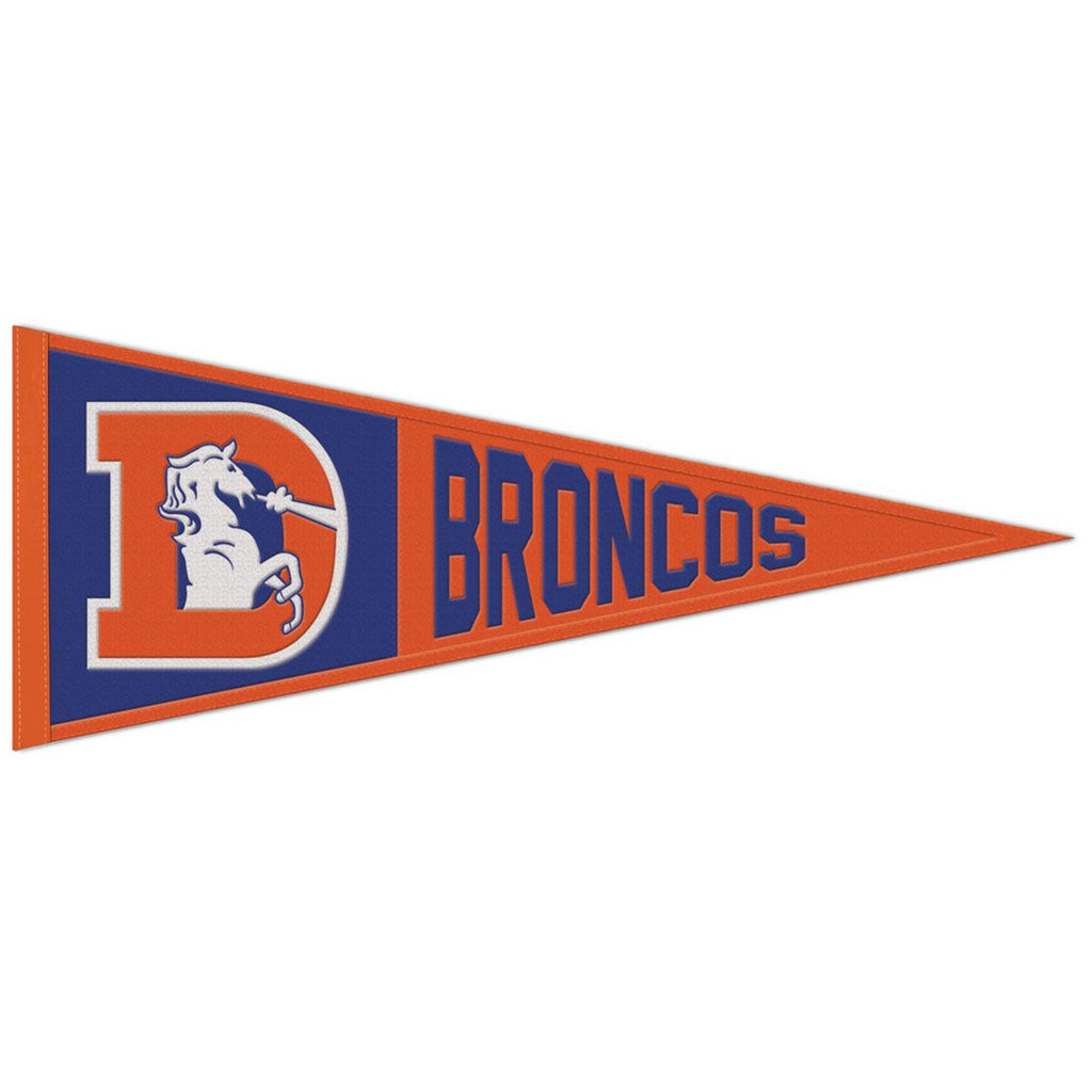 Denver Broncos Retro Logo Wool Pennant - 13"x32" – Sports Fanz