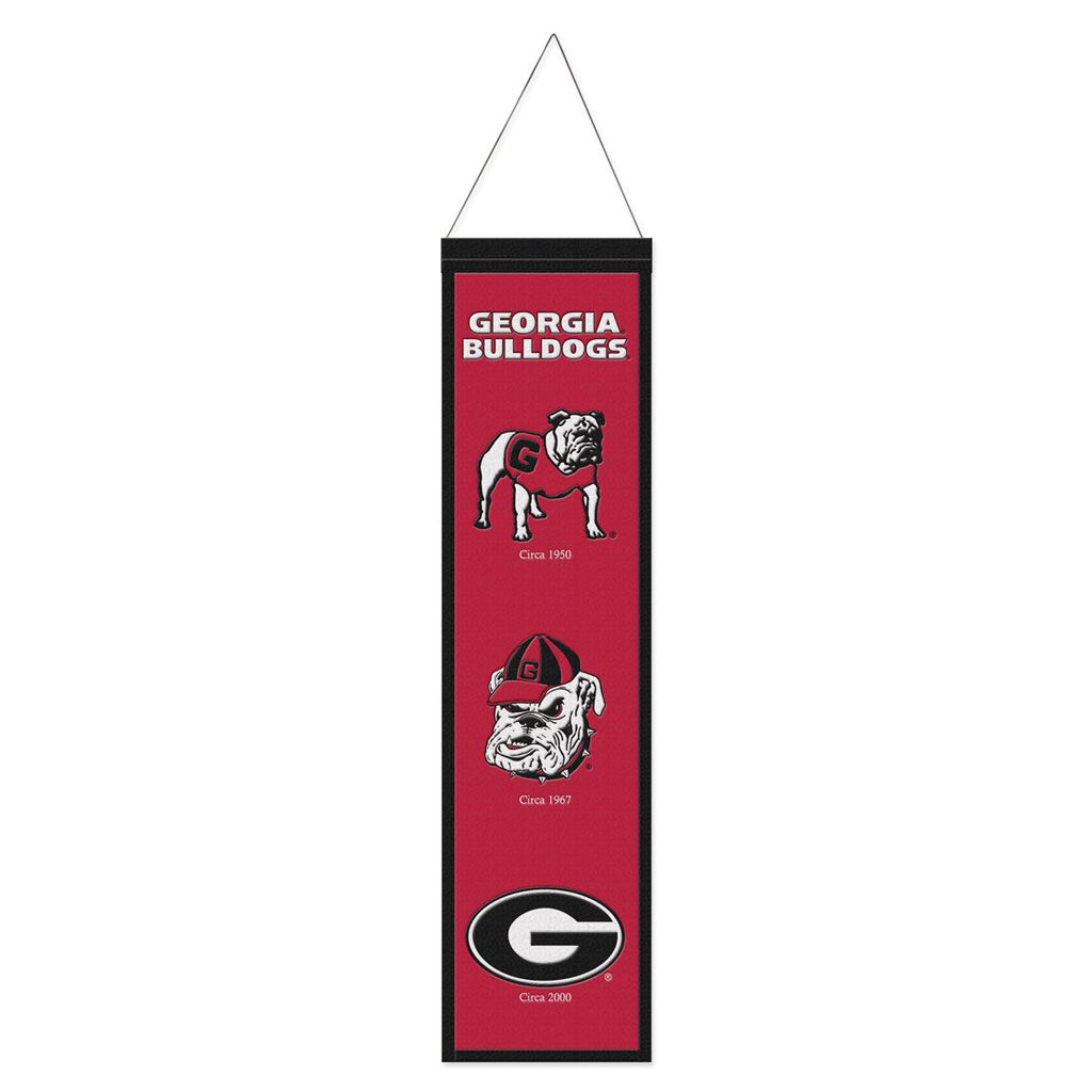 Georgia Bulldogs Logo Evolution Wool Banner - 8"x32" – Sports Fanz