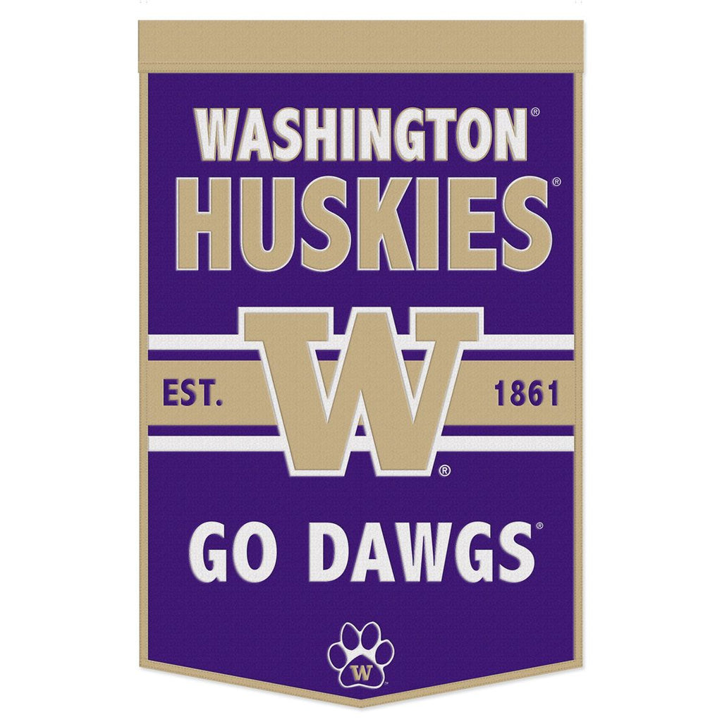 Washington Huskies Wool Banner - 24"x38" GO DAWGS – Sports Fanz