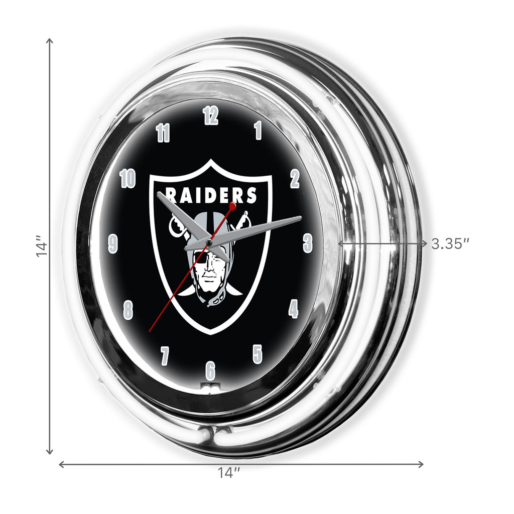 Las Vegas Raiders Neon Clock - 14" – Sports Fanz