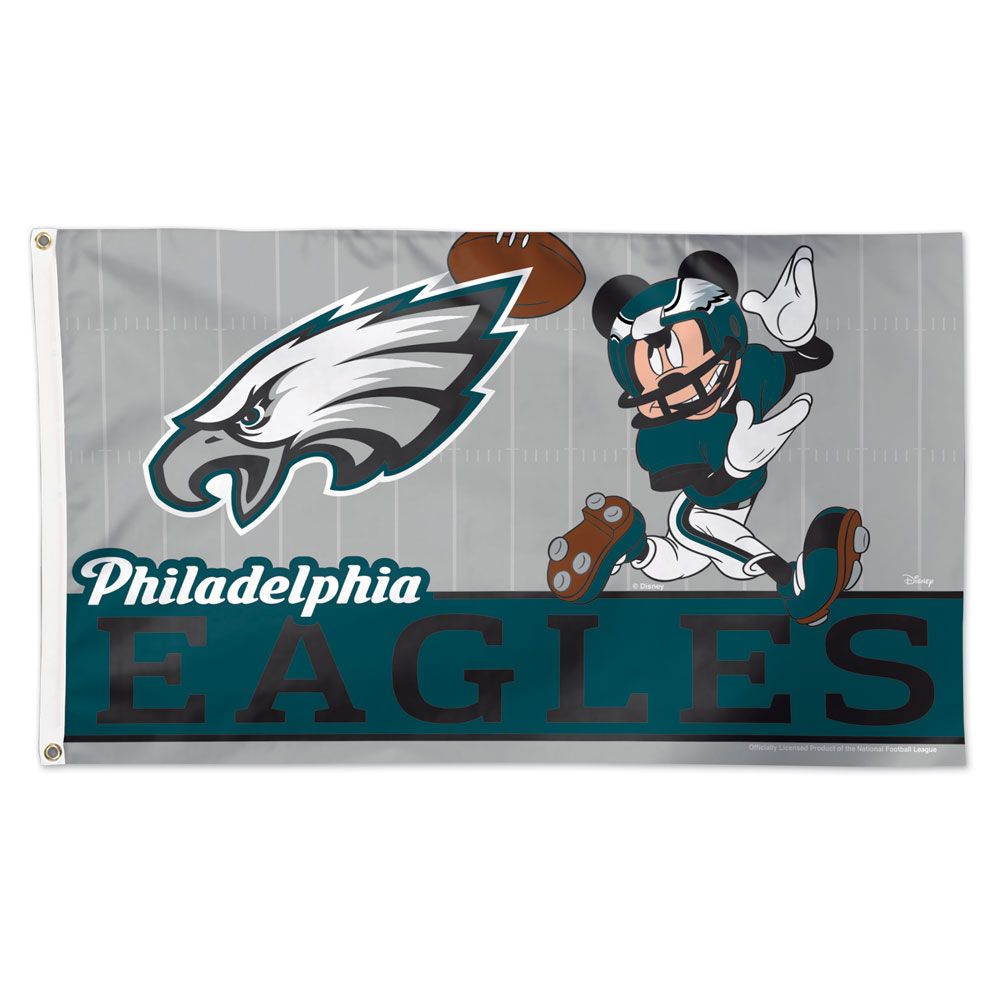 Philadelphia Eagles Mickey Mouse Deluxe Flag - 3'x5' – Sports Fanz