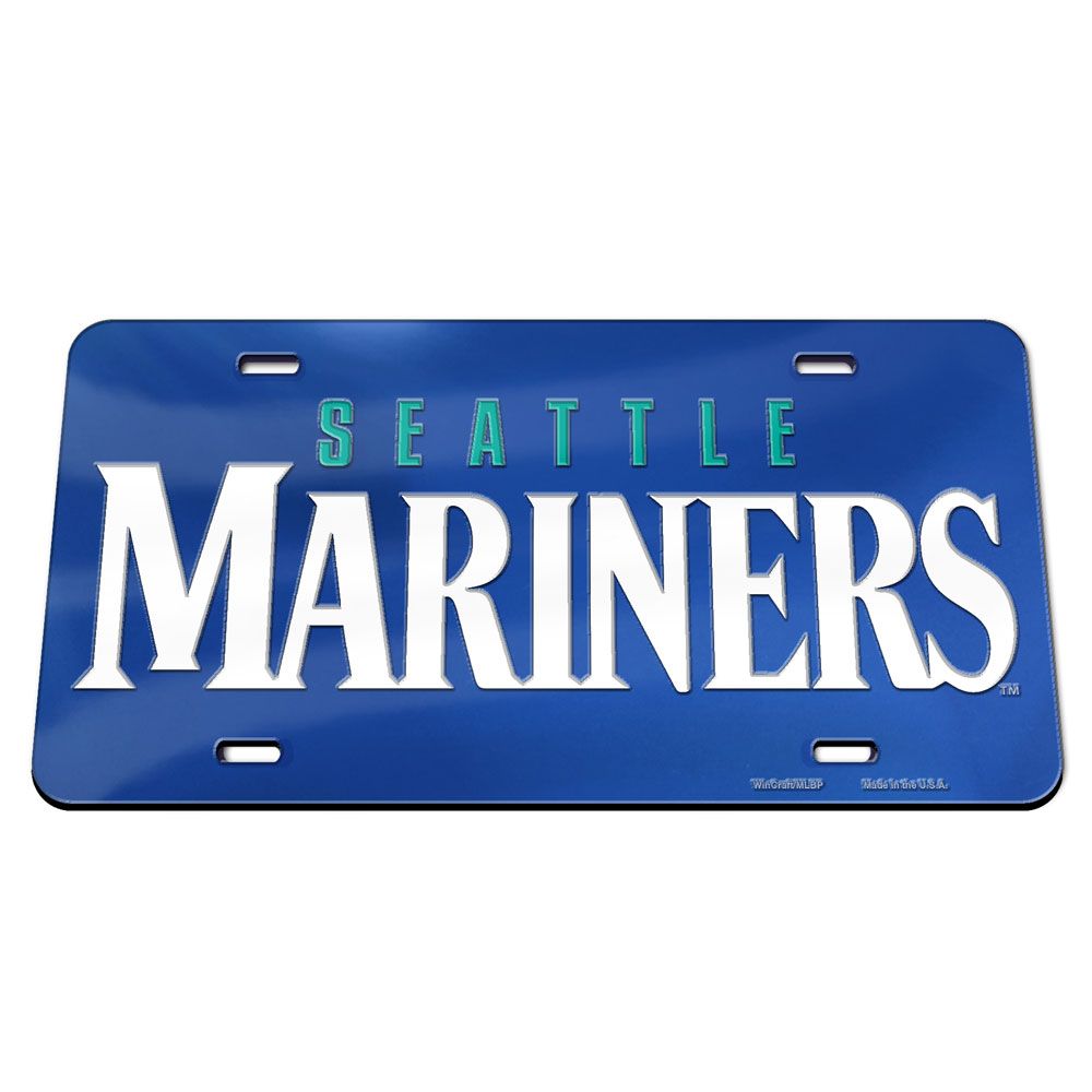 Seattle Mariners Wordmark Acrylic License Plate – Sports Fanz