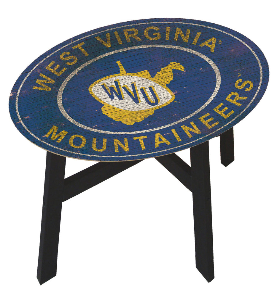 WVU Mountaineers Heritage Logo Side Table - WVU Memorabilia – Sports Fanz