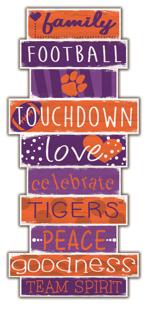 Clemson Tigers Celebrations Stack Wood Sign -24" – Sports Fanz