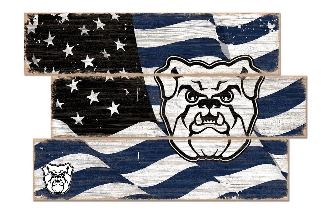 Butler Bulldogs Flag Plank Wood Sign – Sports Fanz