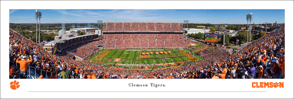 Clemson Tigers Football Run Out Memorial Stadium Panoramic Picture ...
