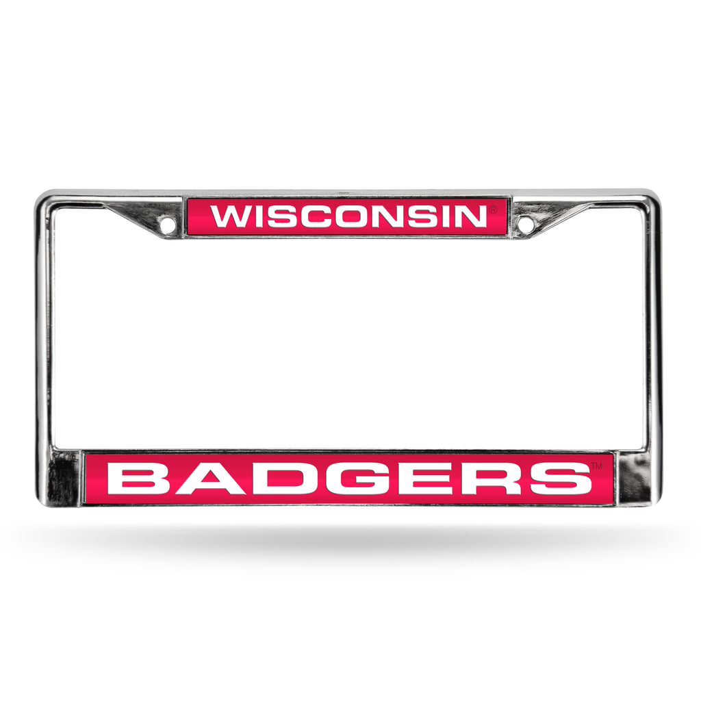 Wisconsin Badgers Red Laser Chrome License Plate Frame – Sports Fanz