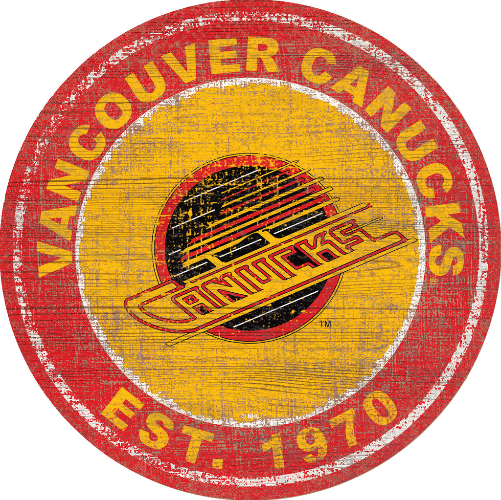Vancouver Canucks Heritage Logo Wood Sign - 24" – Sports Fanz
