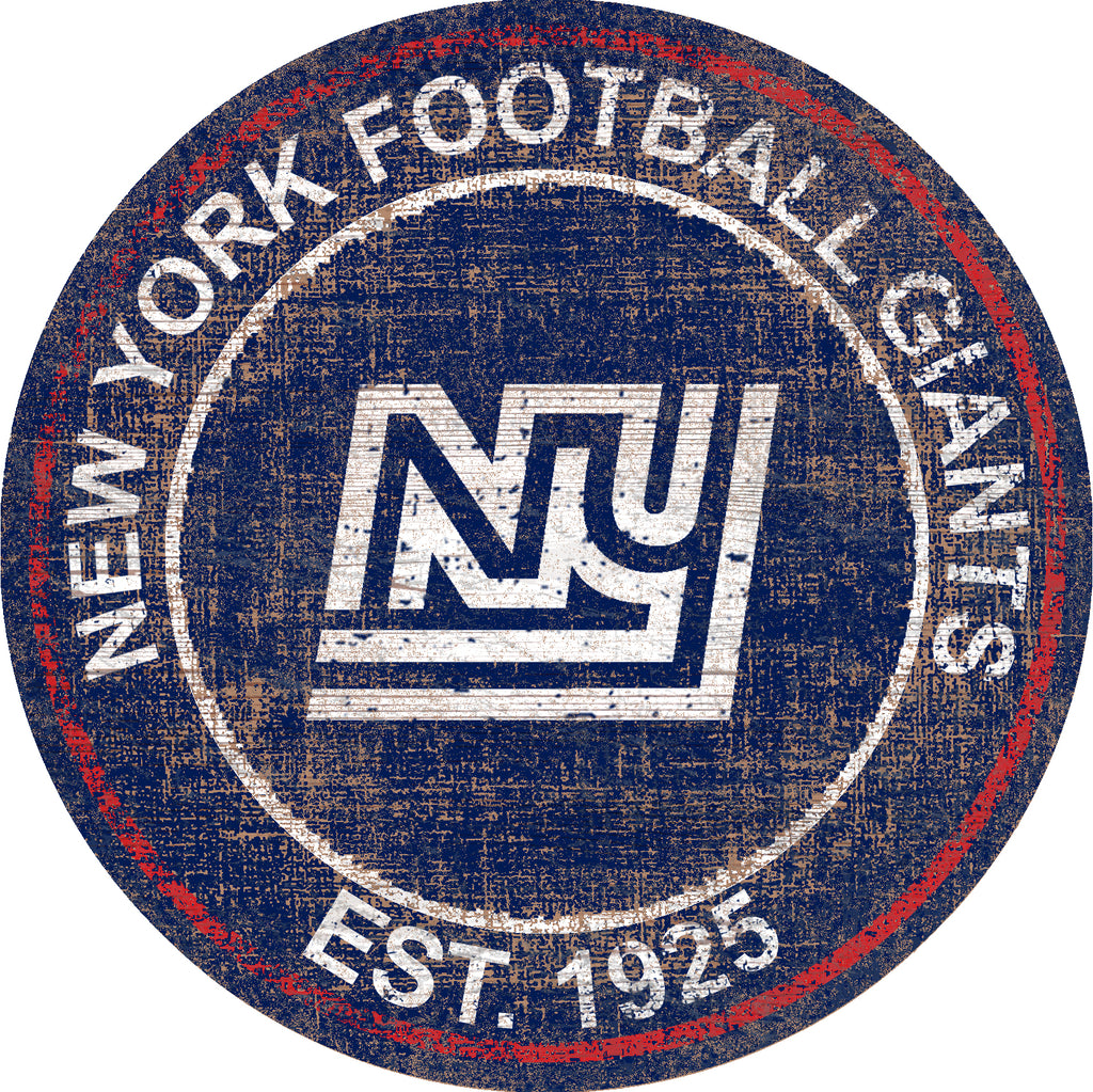 New York Giants Heritage Logo Round Sign - 24" – Sports Fanz