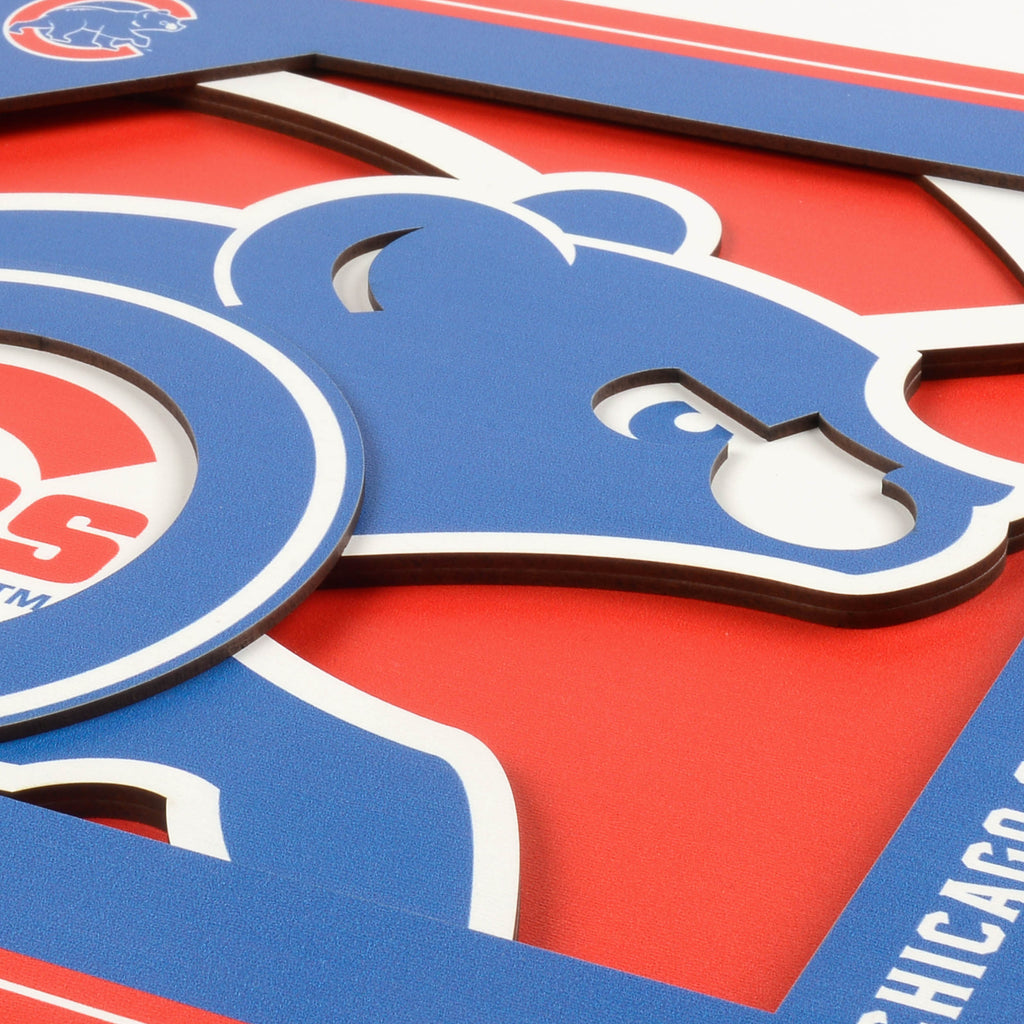 Chicago Cubs 3D Logo Series Wall Art - 12"x12" – Sports Fanz