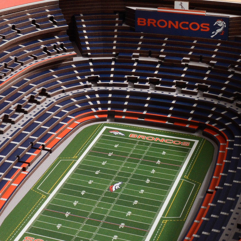 Denver Broncos Mile High Stadiumview 3D Wall Art – Sports Fanz