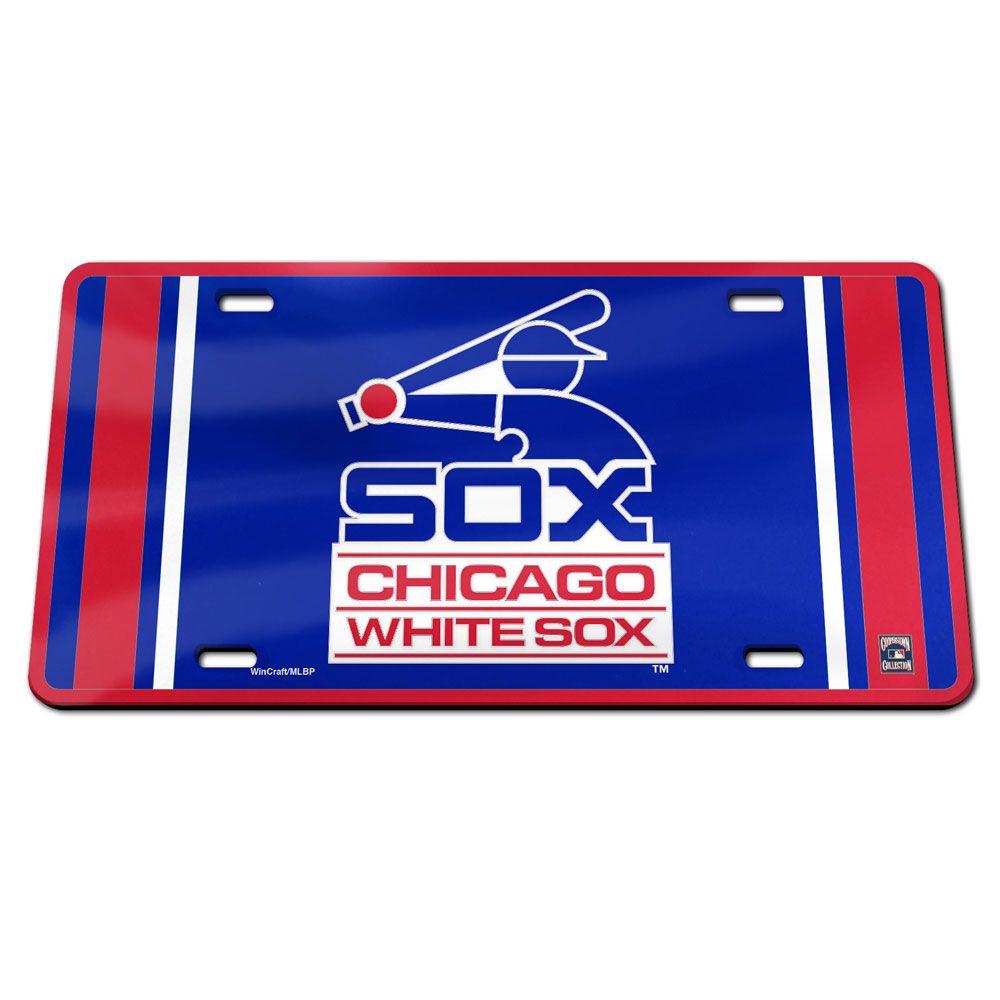 Chicago White Sox Acrylic Retro Logo License Plate – Sports Fanz
