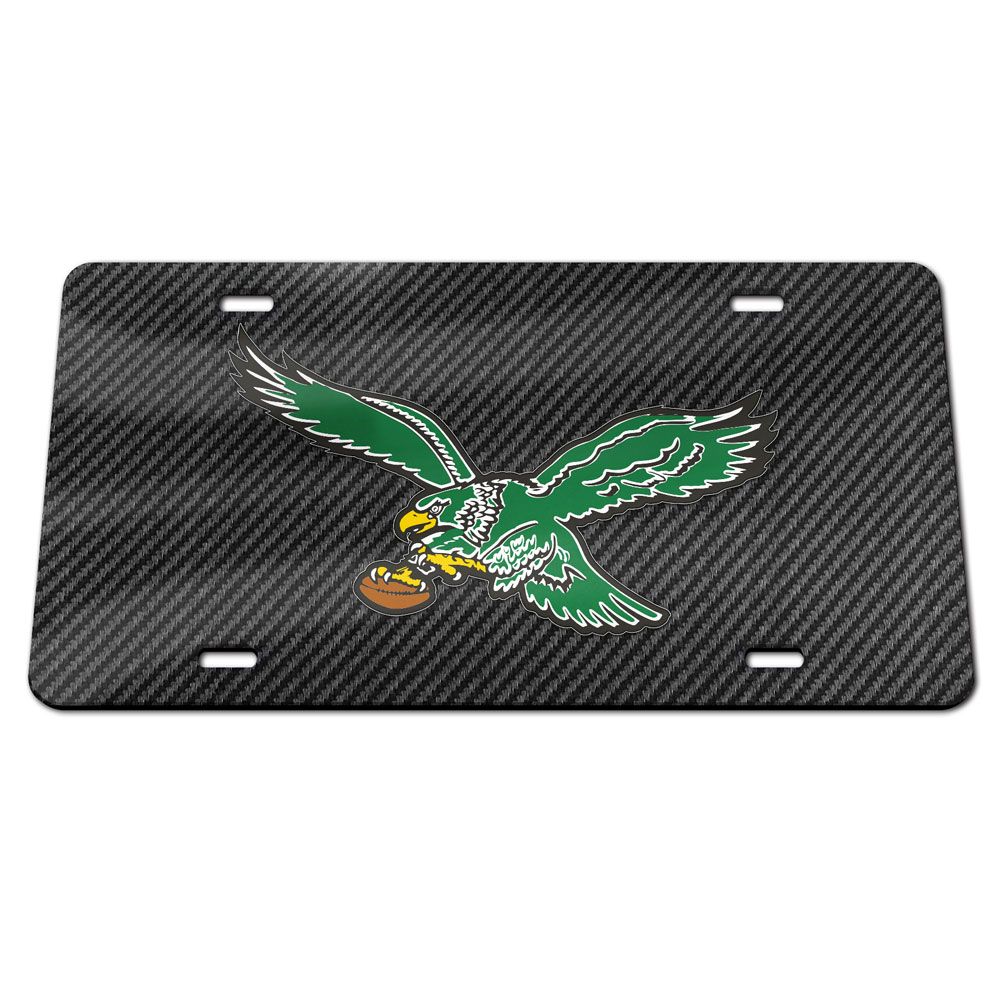 Philadelphia Eagles Vintage Logo Carbon Fiber Acrylic License Plate ...
