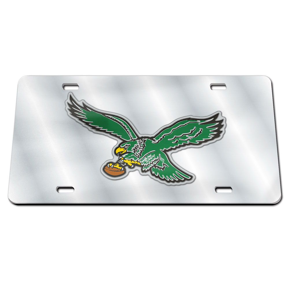 Philadelphia Eagles Vintage Logo Chrome Acrylic License Plate – Sports Fanz
