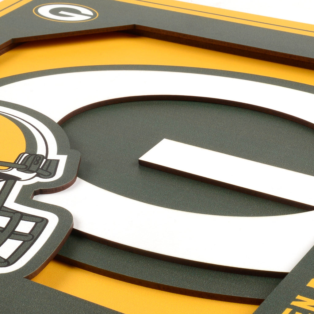 Green Bay Packers 3D Logo Series Wall Art - 12"x12" – Sports Fanz