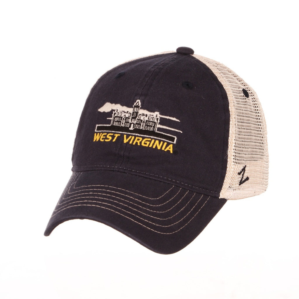 West Virginia Mountaineers Destination Woodburn Hall Trucker Hat ...