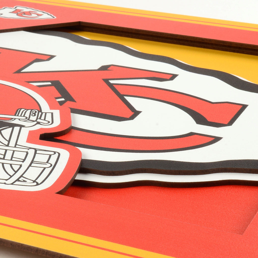 Kansas City Chiefs 3D Logo Series Wall Art - 12"x12" – Sports Fanz