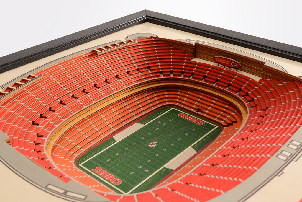 Kansas City Chiefs Arrowhead Stadium 3D Stadiumview Wall Art – Sports Fanz