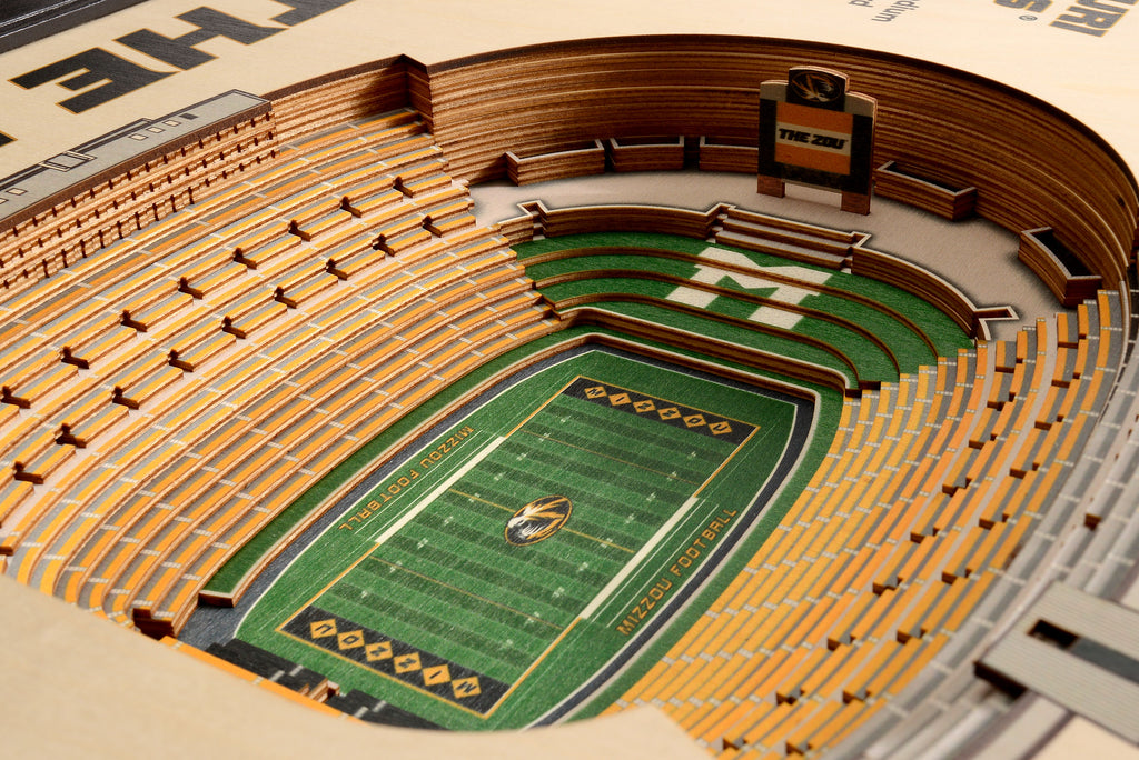 Missouri Tigers Faurot Field At Memorial Stadium 3D Stadiumview Wall A ...