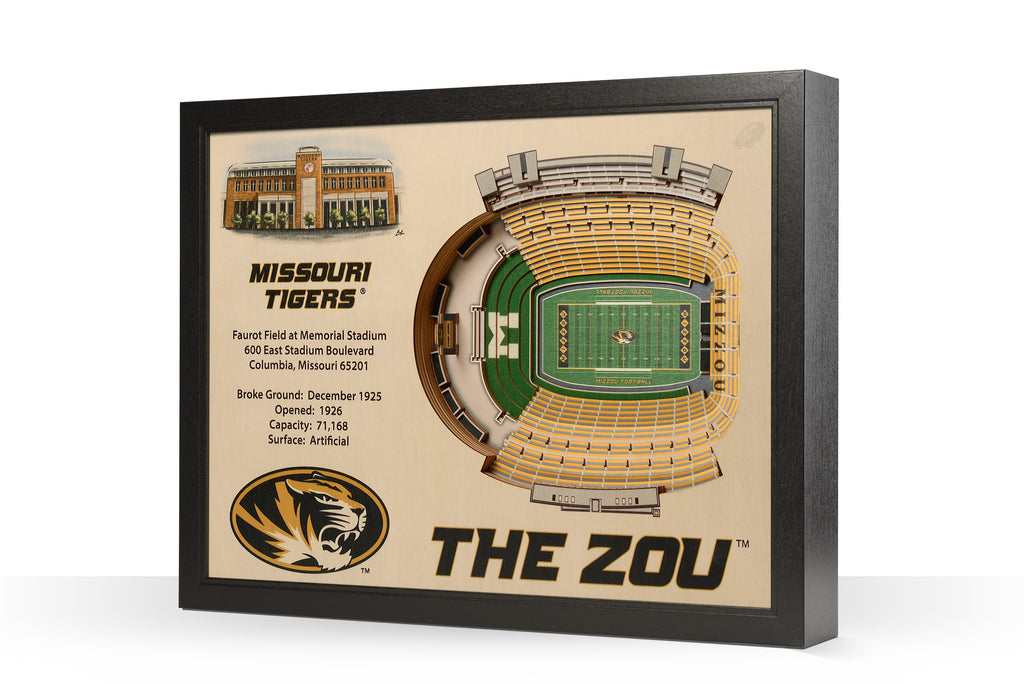 Missouri Tigers Faurot Field At Memorial Stadium 3D Stadiumview Wall A ...
