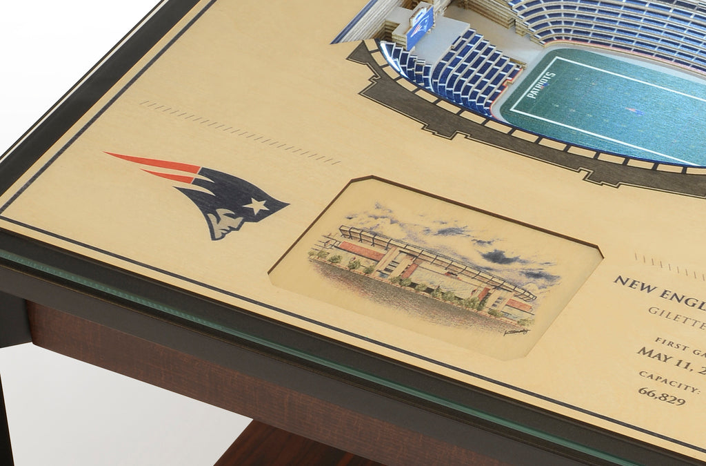 New England Patriots 25 Layer Lighted StadiumView End Table – Sports Fanz