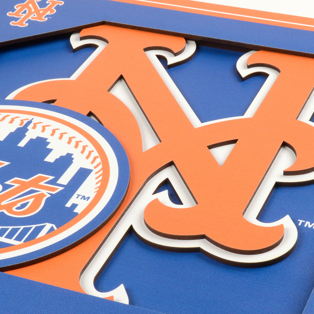 New York Mets 3D Logo Series Wall Art - 12"x12" – Sports Fanz