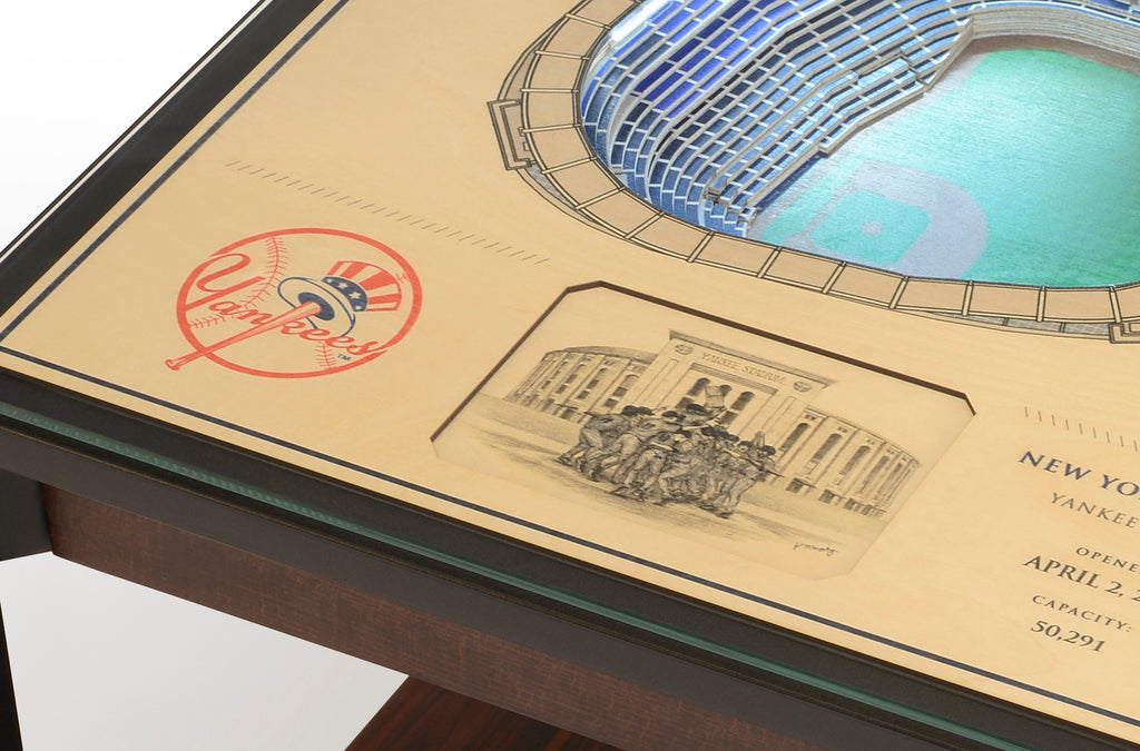 New York Yankees 25 Layer Lighted StadiumView End Table – Sports Fanz