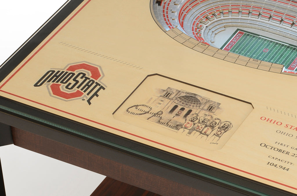 Ohio State Buckeyes 25 Layer Lighted StadiumView End Table – Sports Fanz