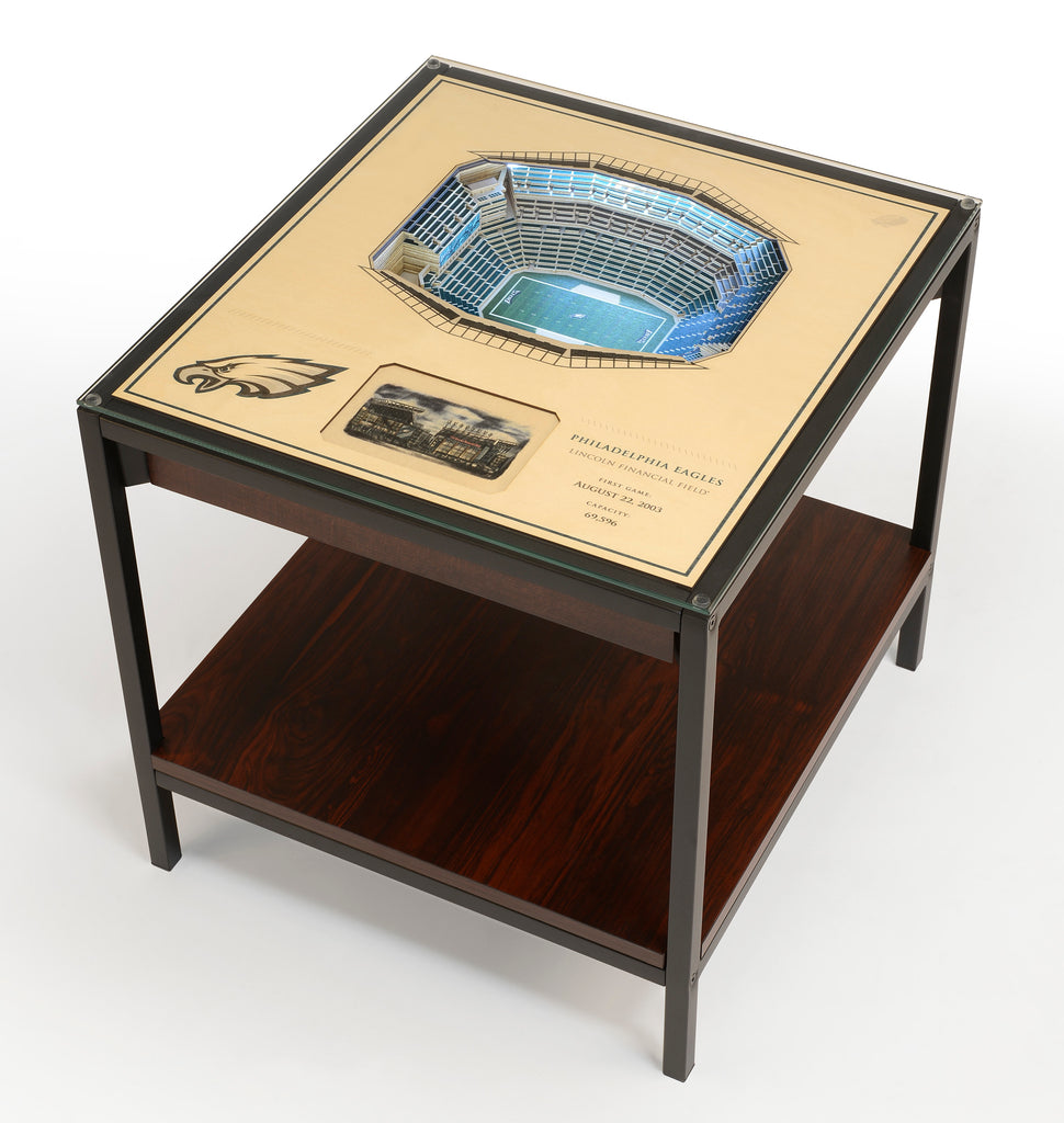 Philadelphia Eagles 25 Layer Lighted StadiumView End Table – Sports Fanz
