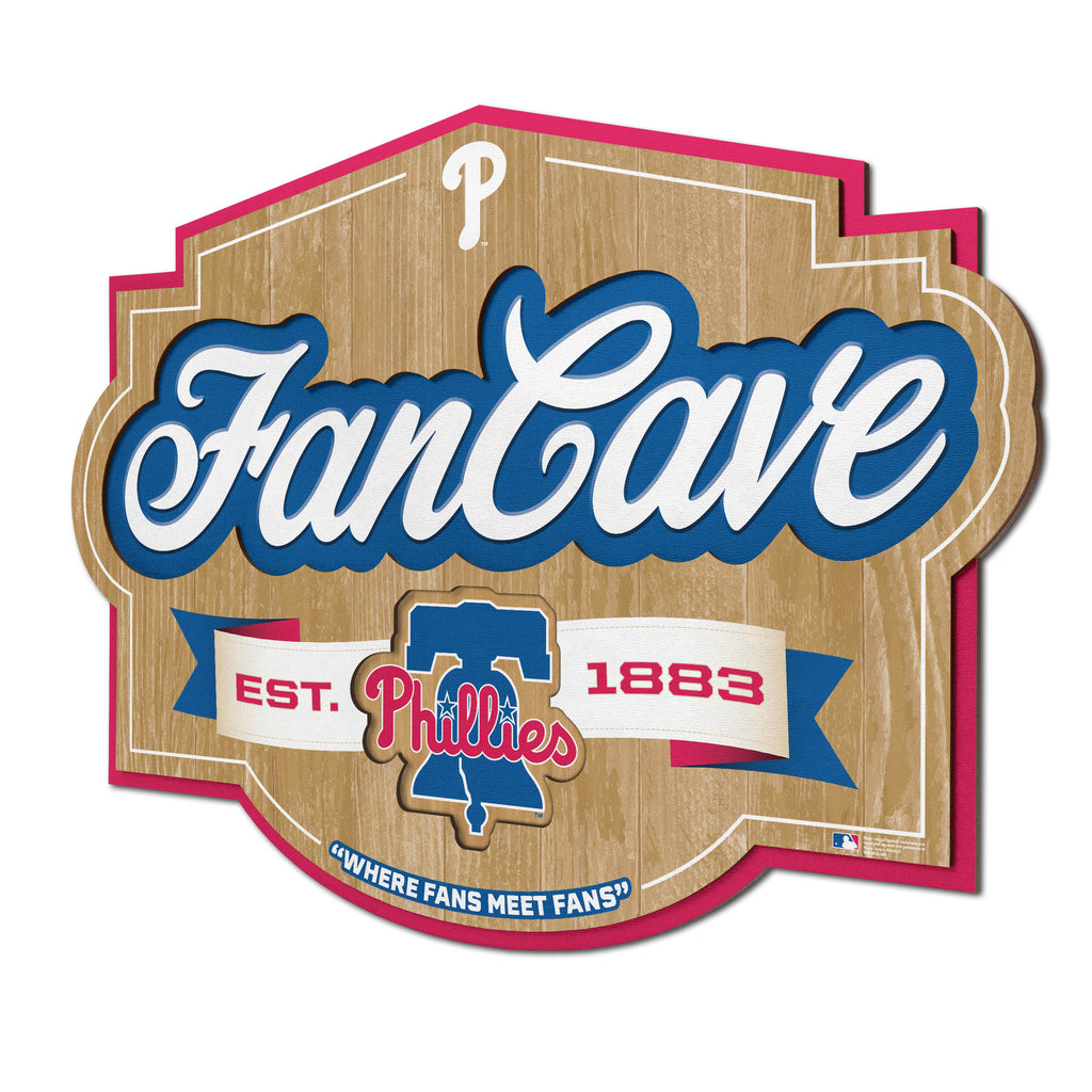 Philadelphia Phillies 3D Fan Cave Wood Sign – Sports Fanz