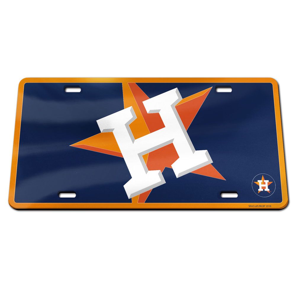 Houston Astros Mega Logo Acrylic License Plate – Sports Fanz