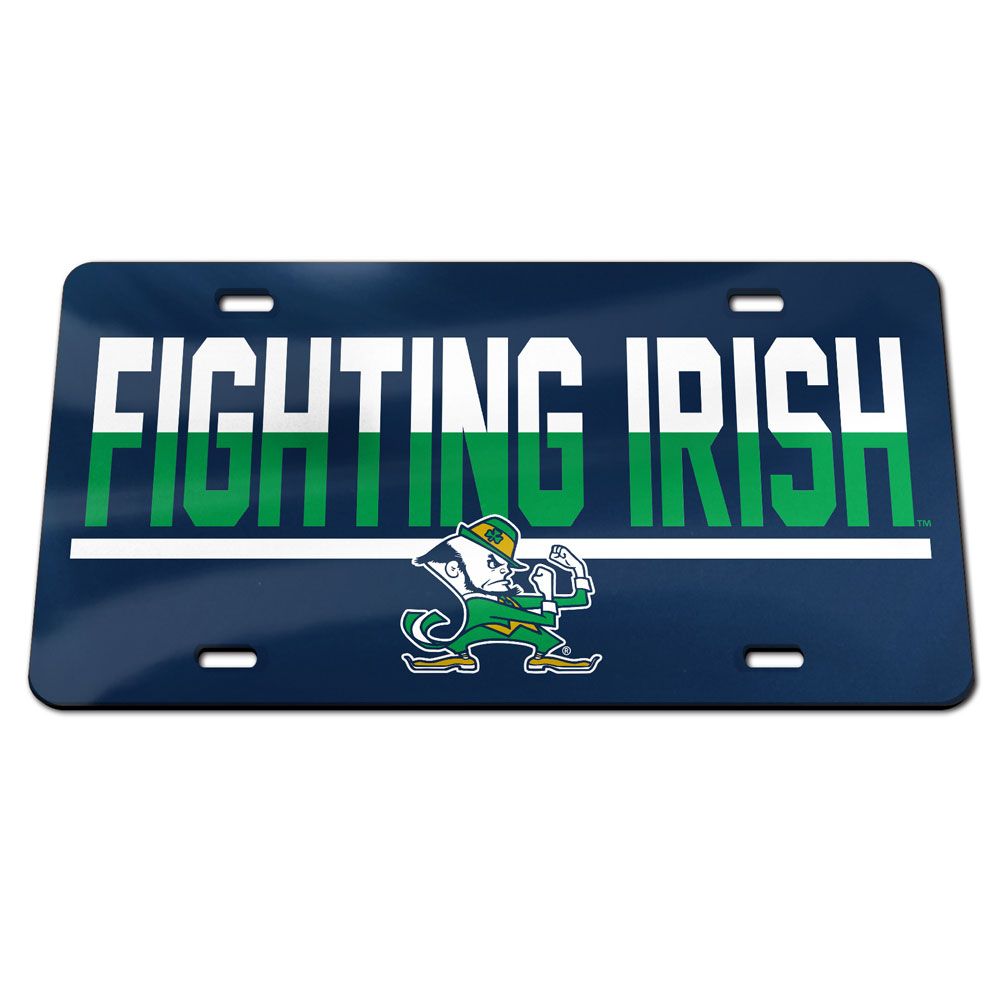Notre Dame Fighting Irish Wordmark Acrylic License Plate – Sports Fanz