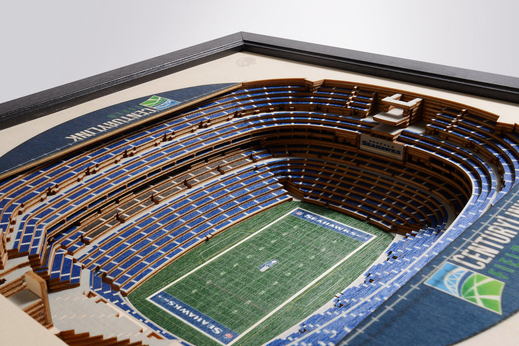 Seattle Seahawks Century Link Field Stadiumview 3D Wall Art – Sports Fanz