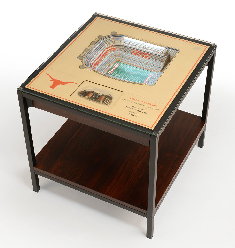 Texas Longhorns 25 Layer Lighted StadiumView End Table – Sports Fanz