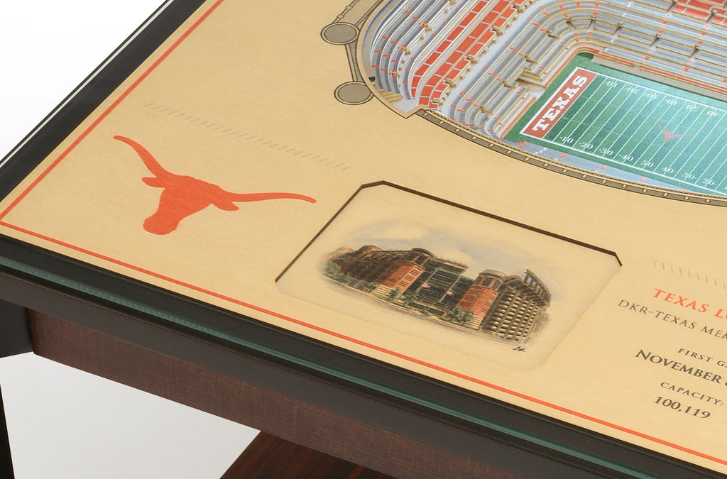 Texas Longhorns 25 Layer Lighted StadiumView End Table – Sports Fanz