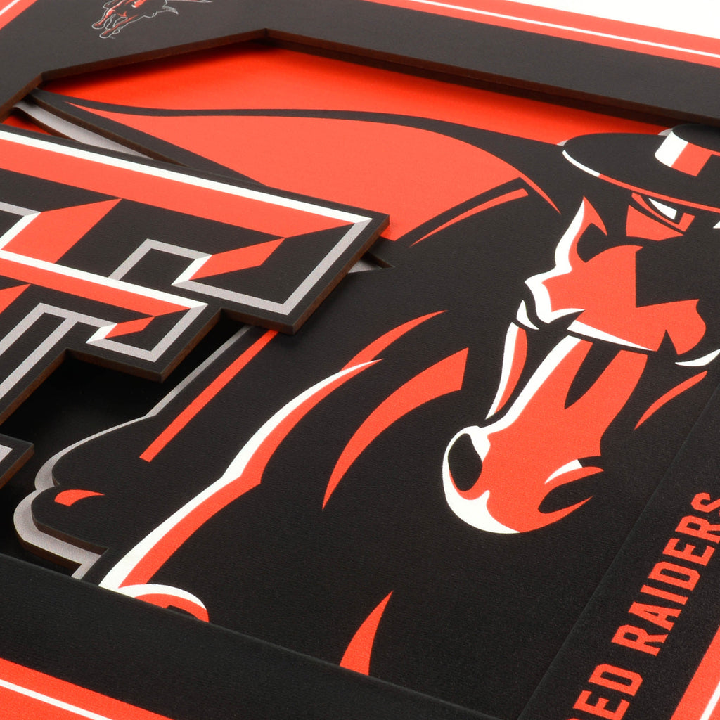 Texas Tech Red Raiders 3D Logo Series Wall Art - 12"x12" – Sports Fanz